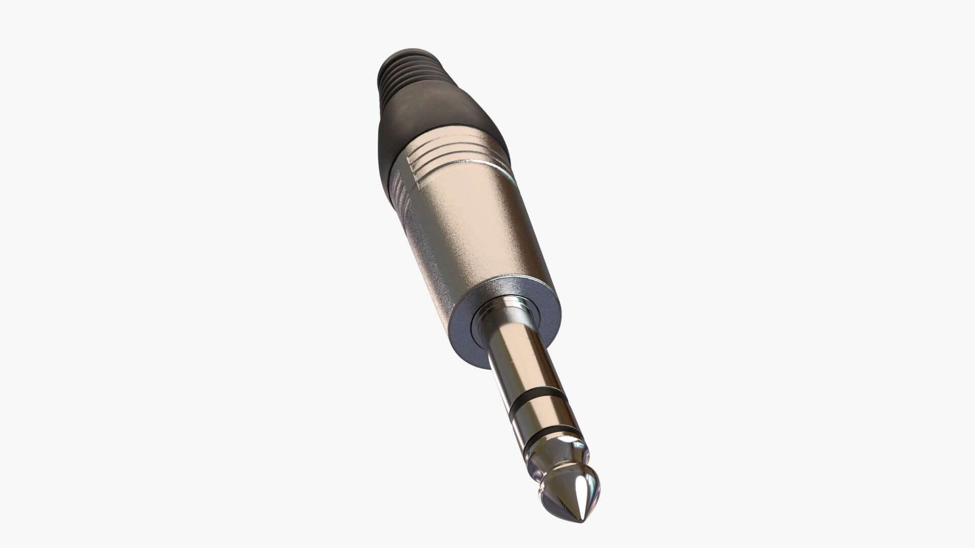 Jack 6.3mm Stereo Plug - 3D Model by MMr3dLab