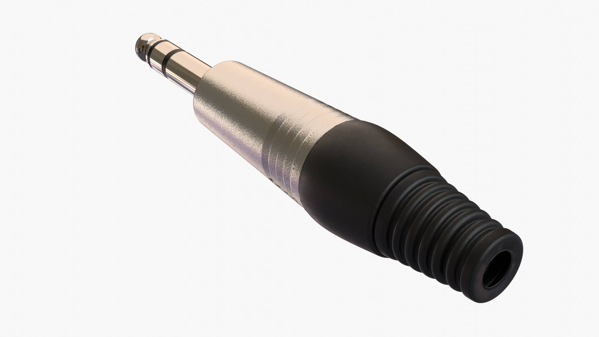 Jack 6.3mm Stereo Plug - 3D Model by MMr3dLab