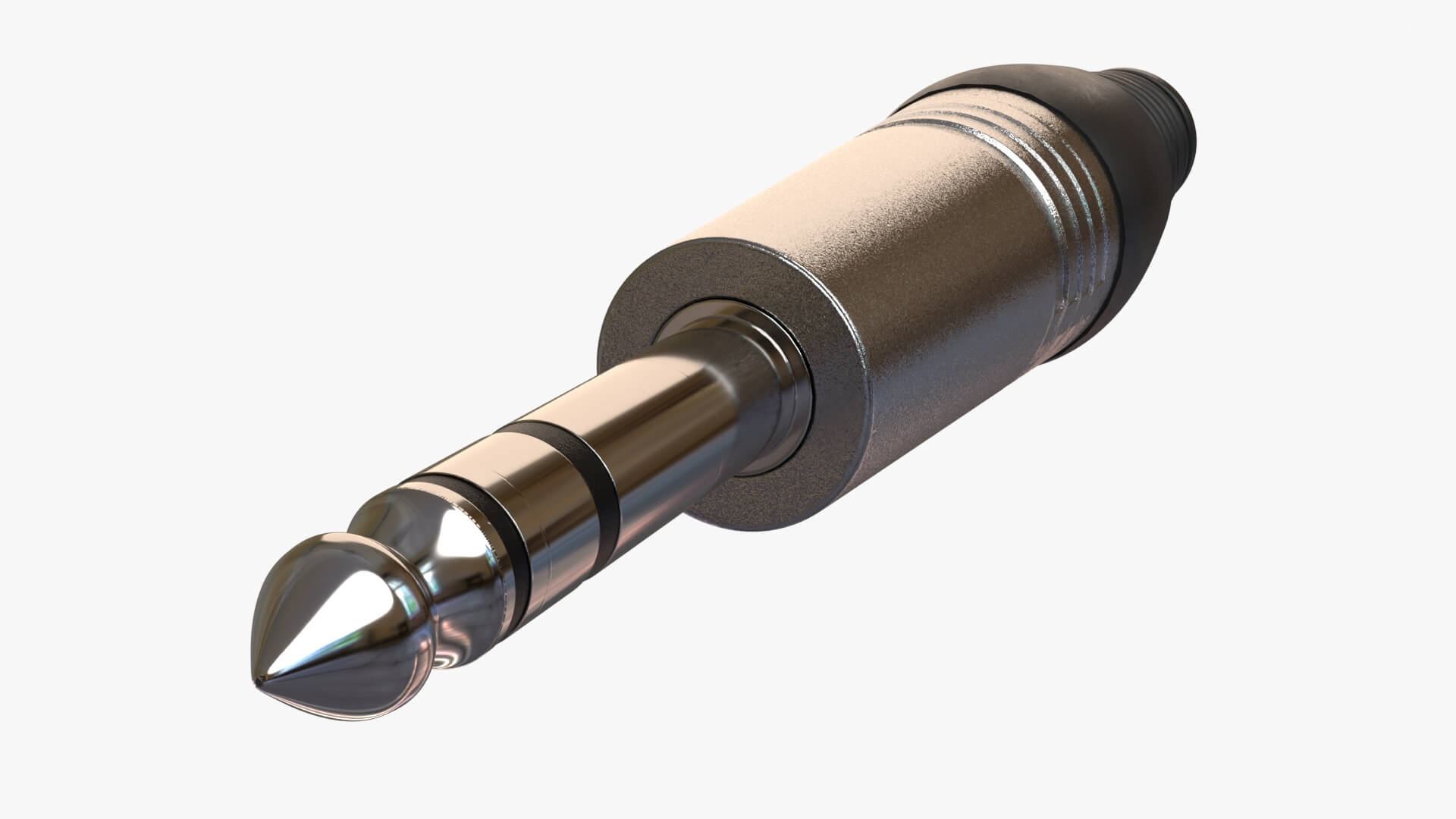 Jack 6.3mm Stereo Plug - 3D Model by MMr3dLab