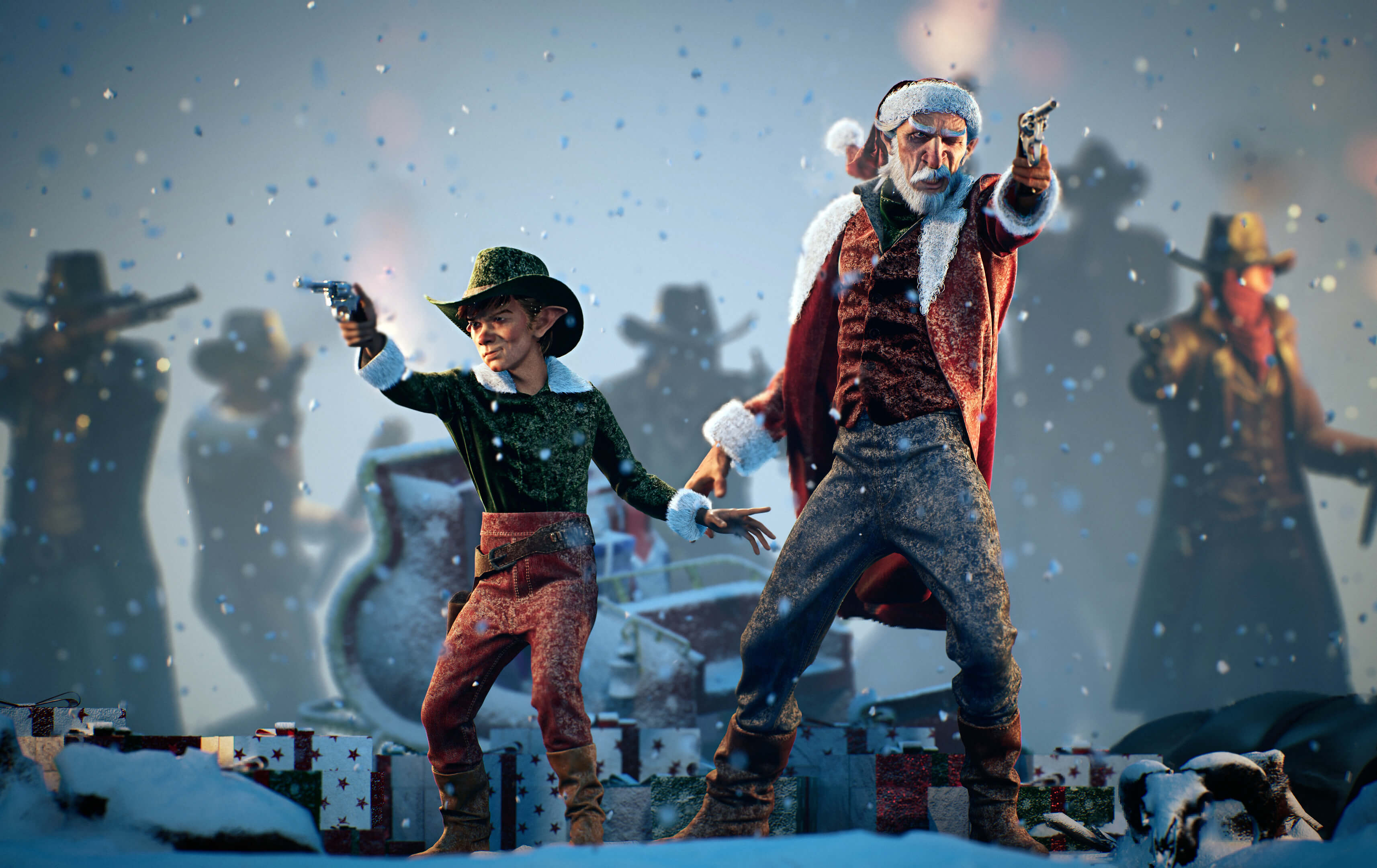 Outlaw Santa 3D Render, Digital Art by mobin hivehchi