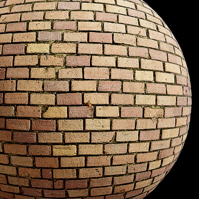 4K Stylized Mossy Brick Texture by CADFORGE