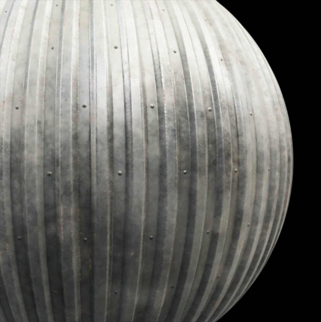 Corrugatedsteel Seamless Texture Patterns 2K (2048*2048) by model789