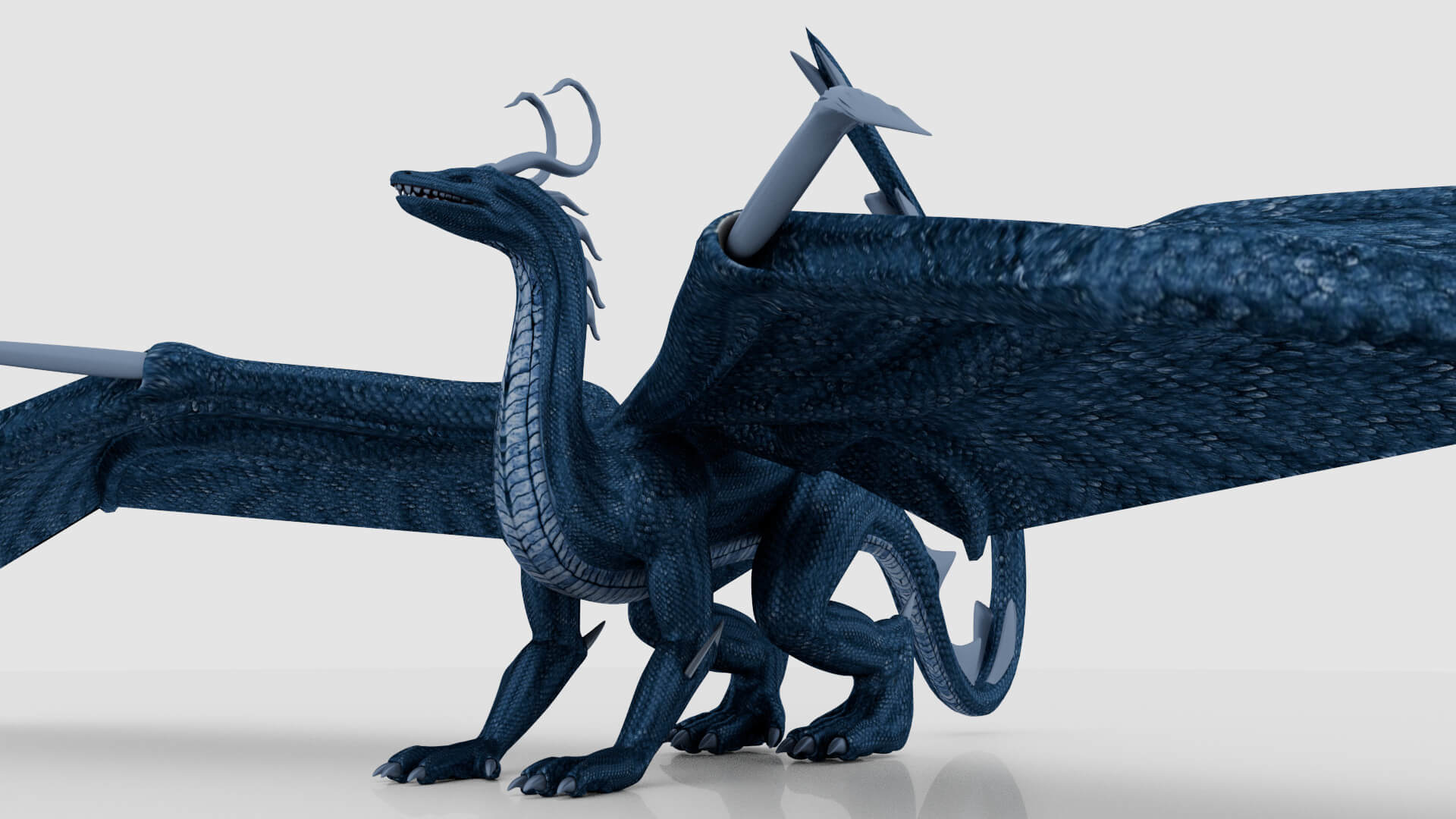 Blue Dragon 3D Model High Poly by model789