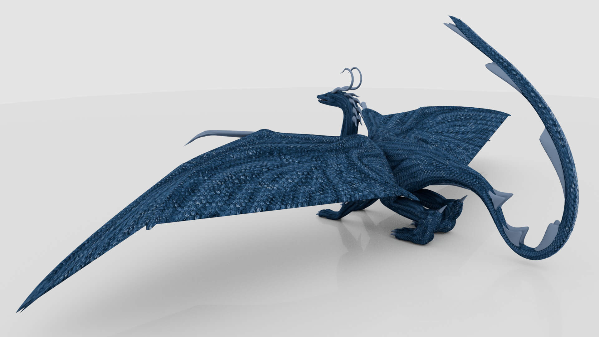 Blue Dragon 3D Model High Poly by model789