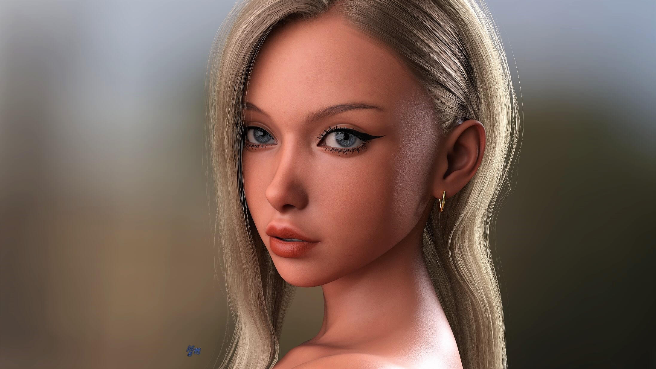 Lilly 3D Render, Digital Art by Modelart001RH