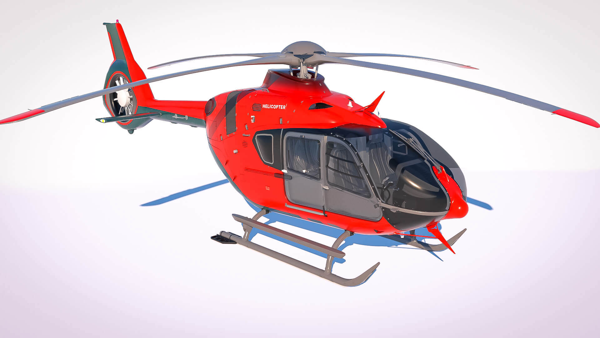 3D Model of Airbus Helicopter H135 With Cockpit and Interior by modelerhub