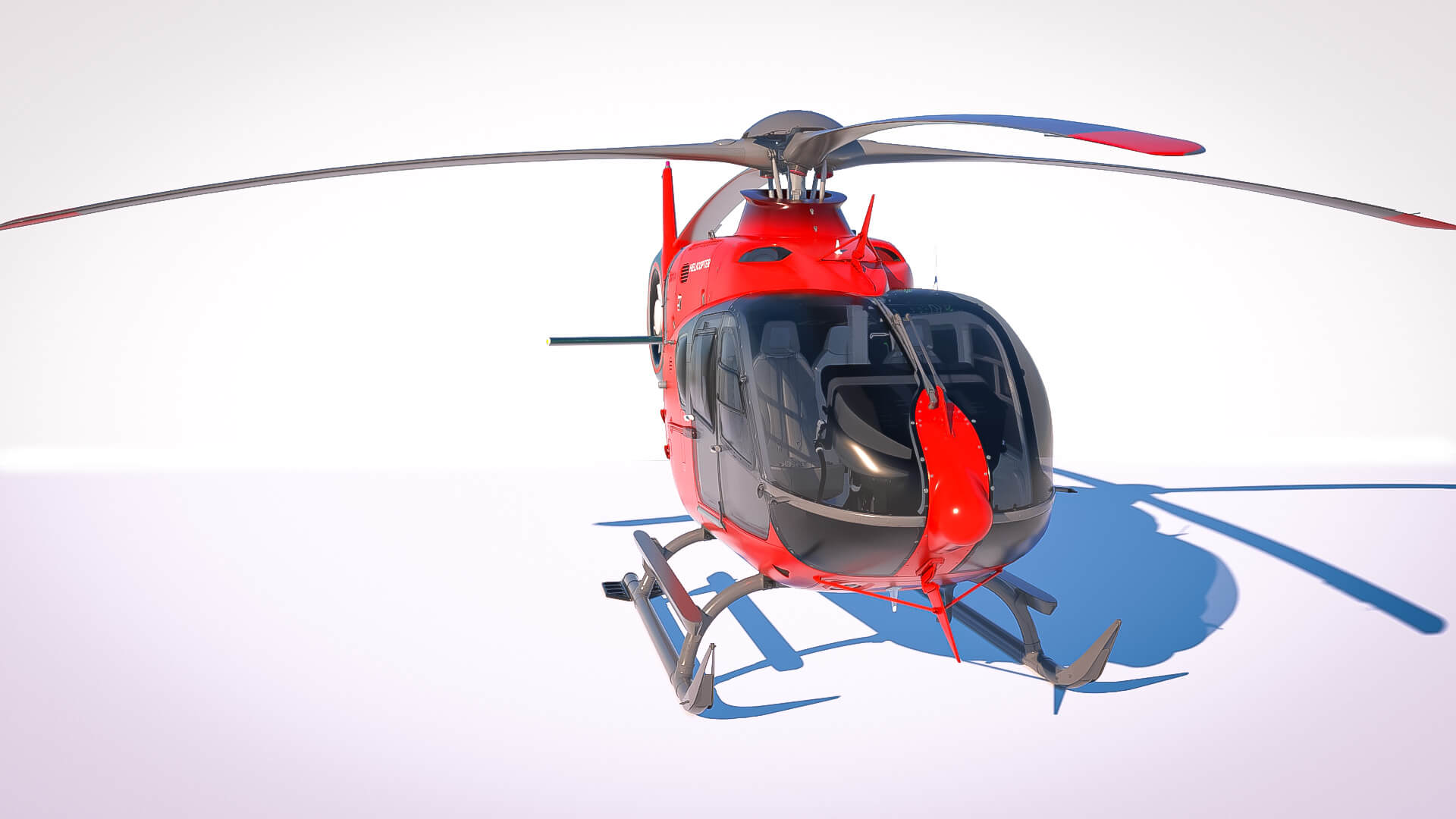 Airbus Helicopter H135 With Cockpit and Interior - 3D Model by modelerhub