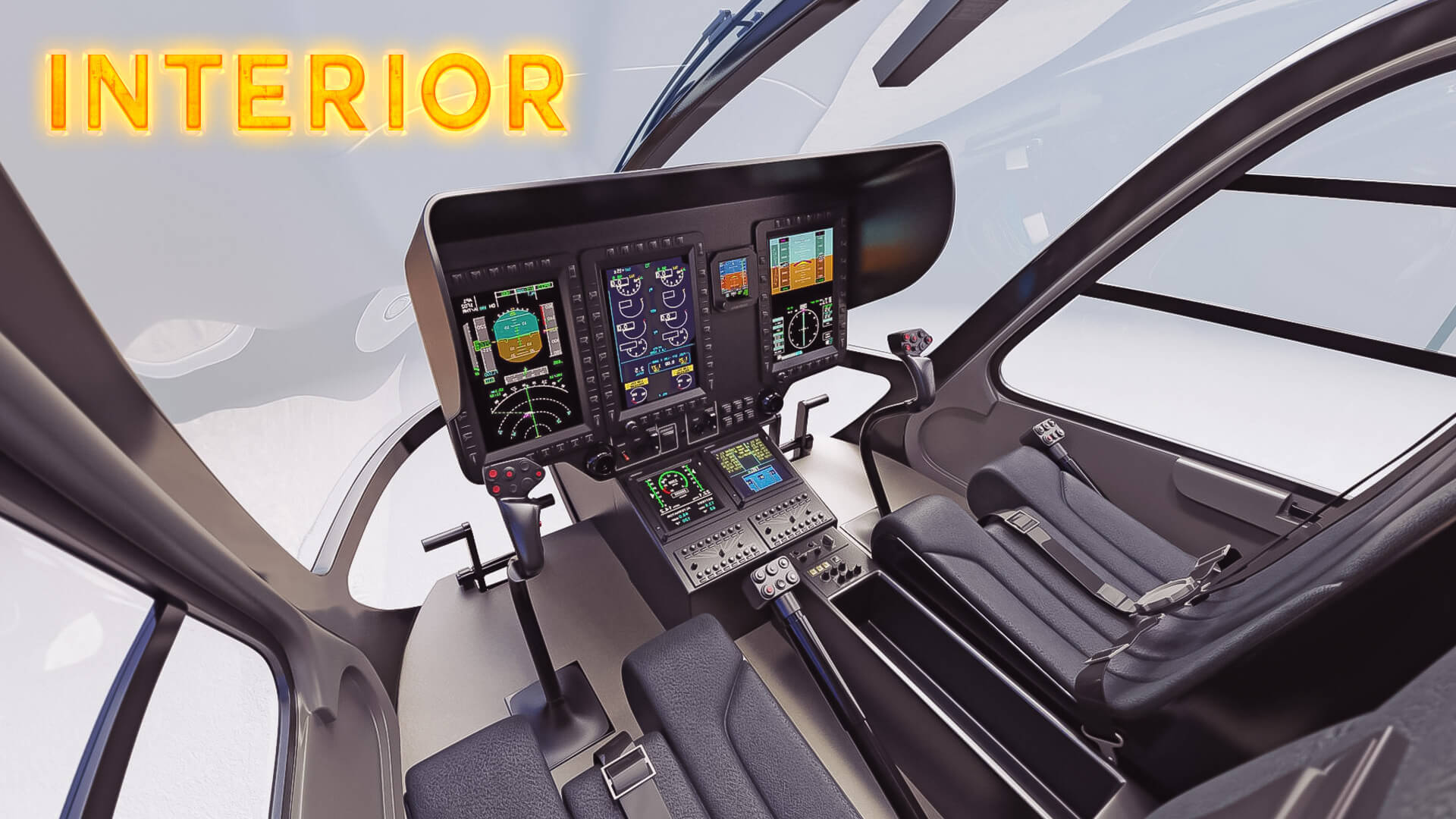 Airbus Helicopter H135 With Cockpit and Interior - 3D Model by modelerhub