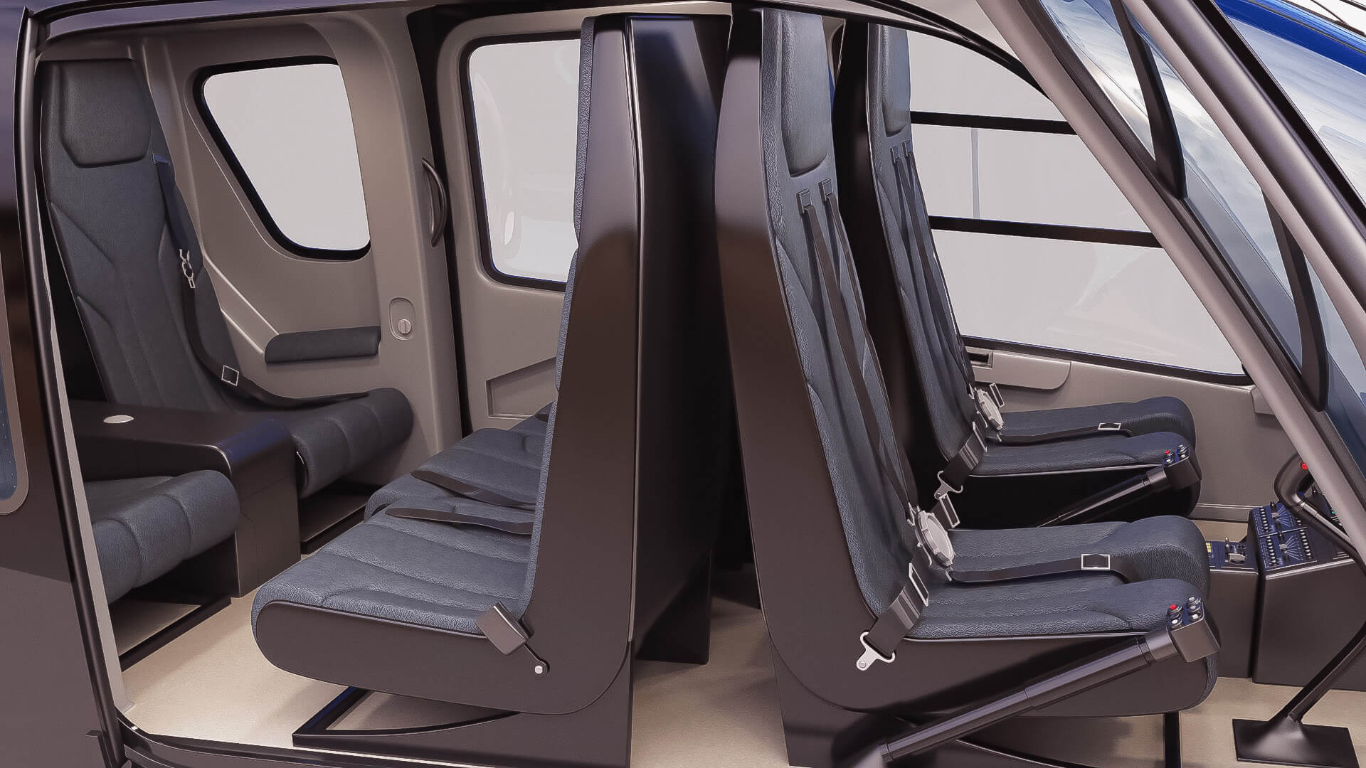 Airbus Helicopter H135 With Cockpit and Interior - 3D Model by modelerhub