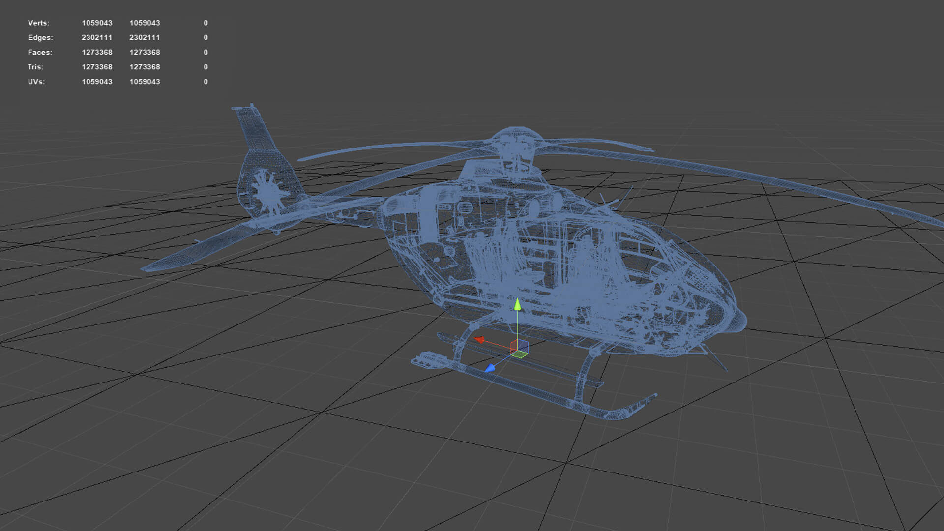 Airbus Helicopter H135 With Cockpit and Interior - 3D Model by modelerhub