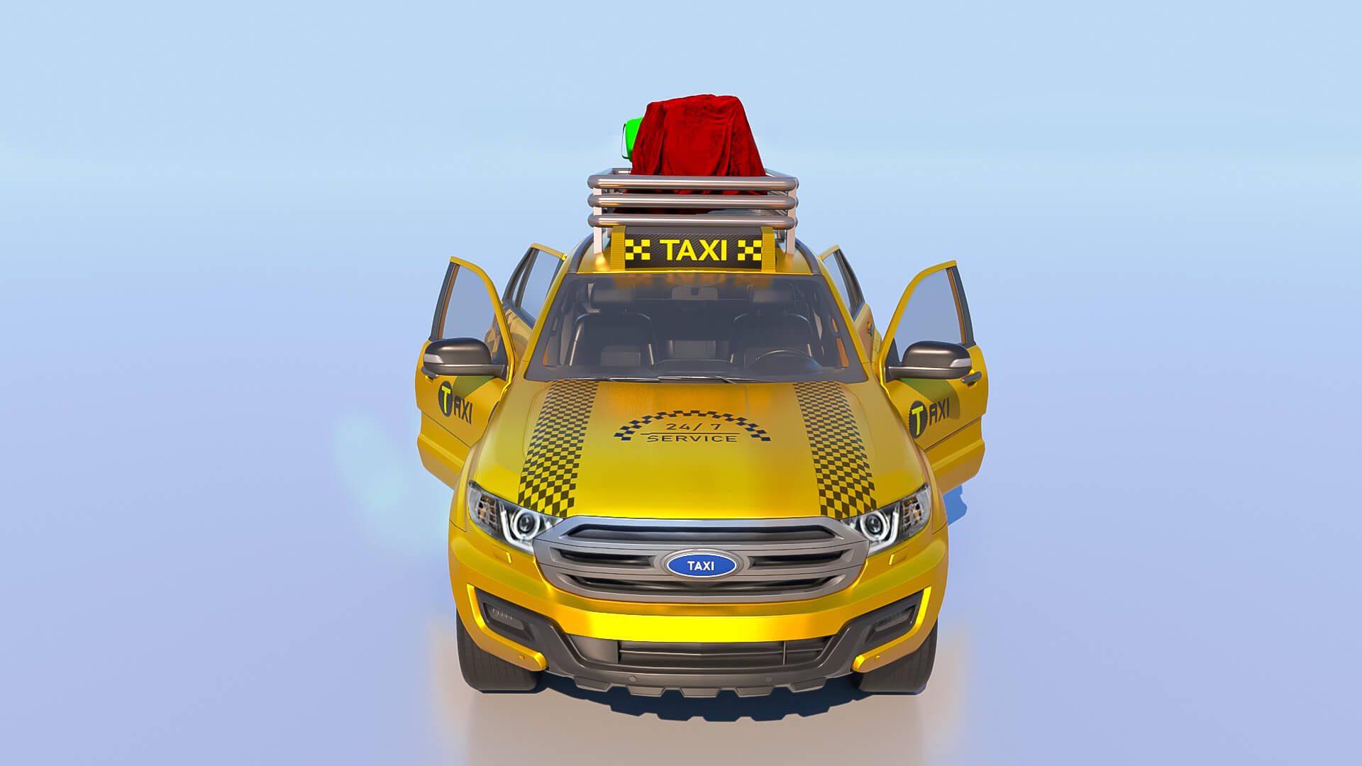 Taxi Cab - 3D Model by modelerhub