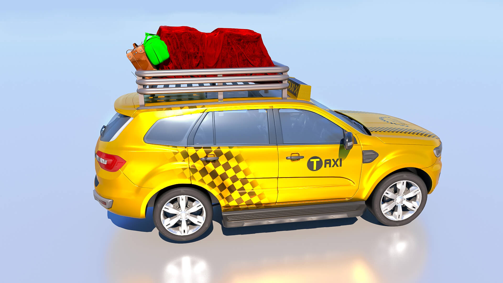 Taxi Cab - 3D Model by modelerhub