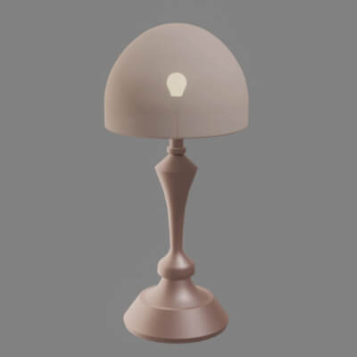 Neat Table Lamp - 3D Model by modellerzim