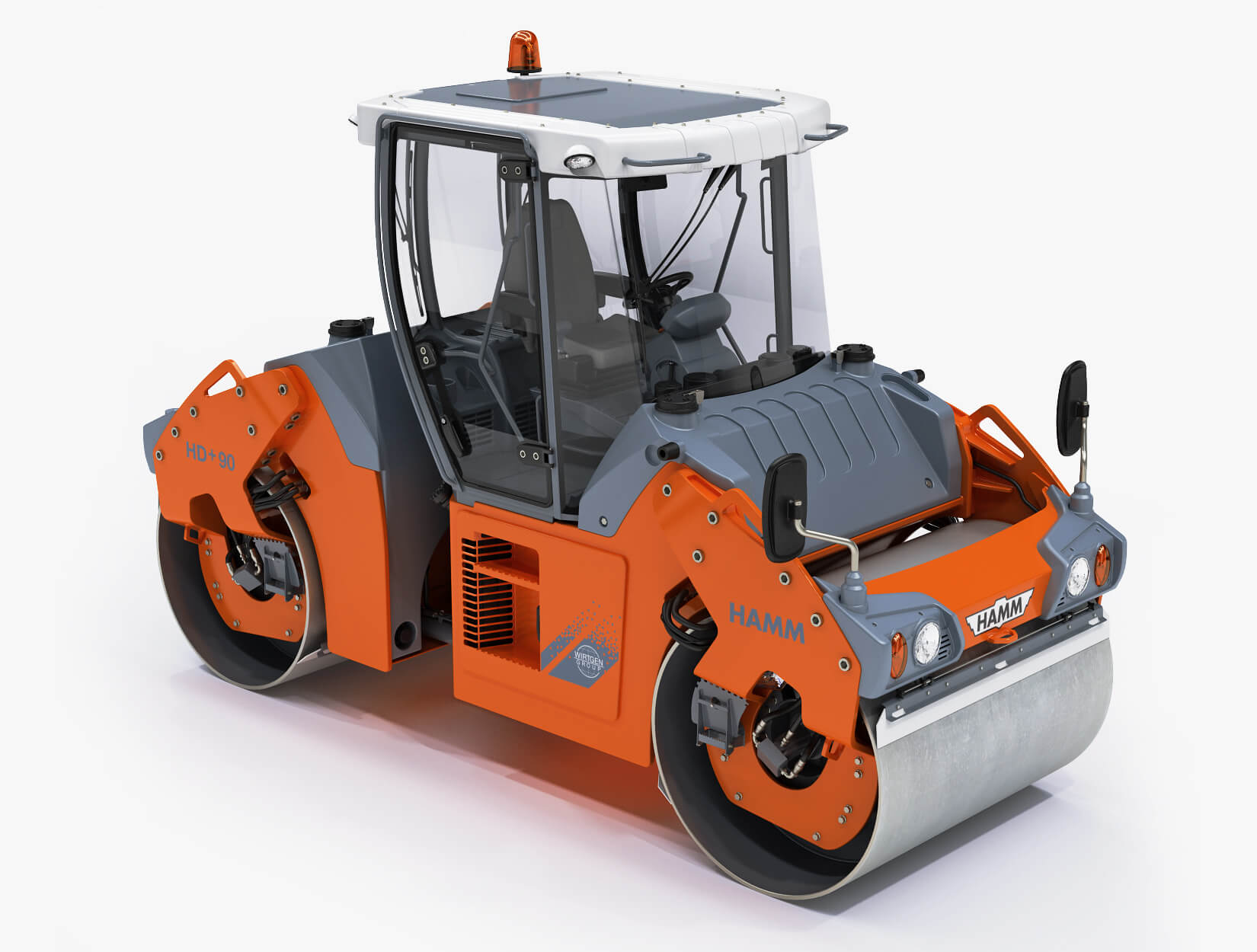 Articulated Tandem Road Roller Hamm HD90 - 3D Model by modelspro