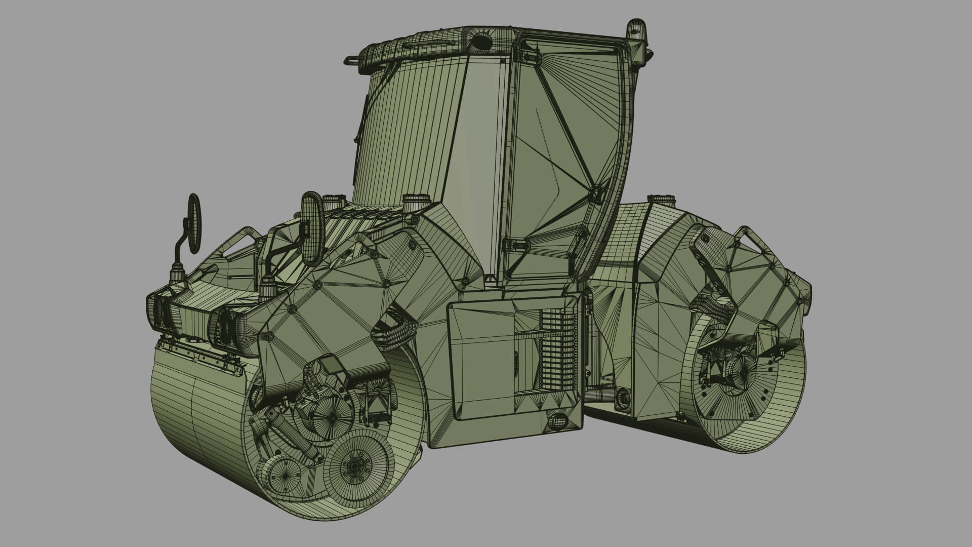 Articulated Tandem Road Roller Hamm HD90 - 3D Model by modelspro