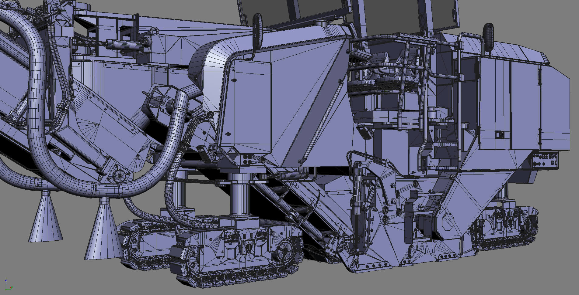 Asphalt Milling Machine Wirtgen W200 - 3D Model by modelspro
