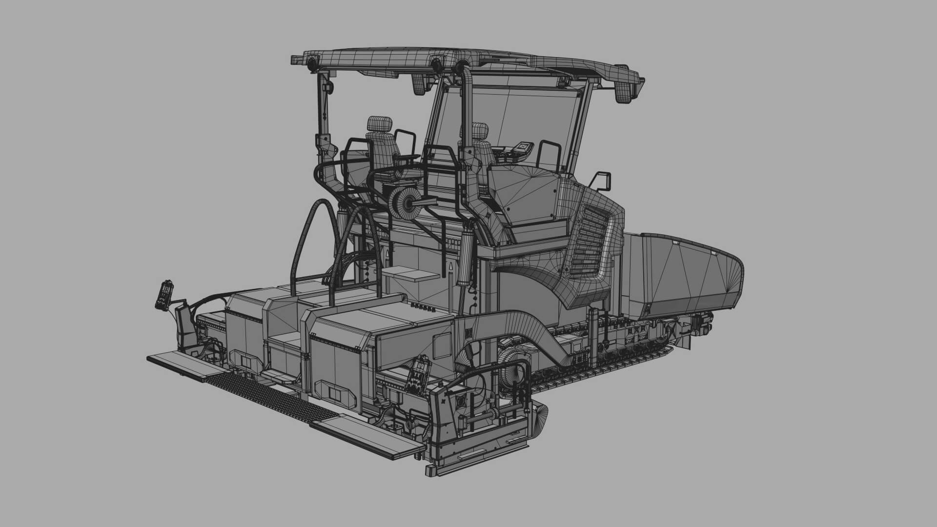 Asphalt Paver Vogele Super 1800-3I 3D Model by modelspro