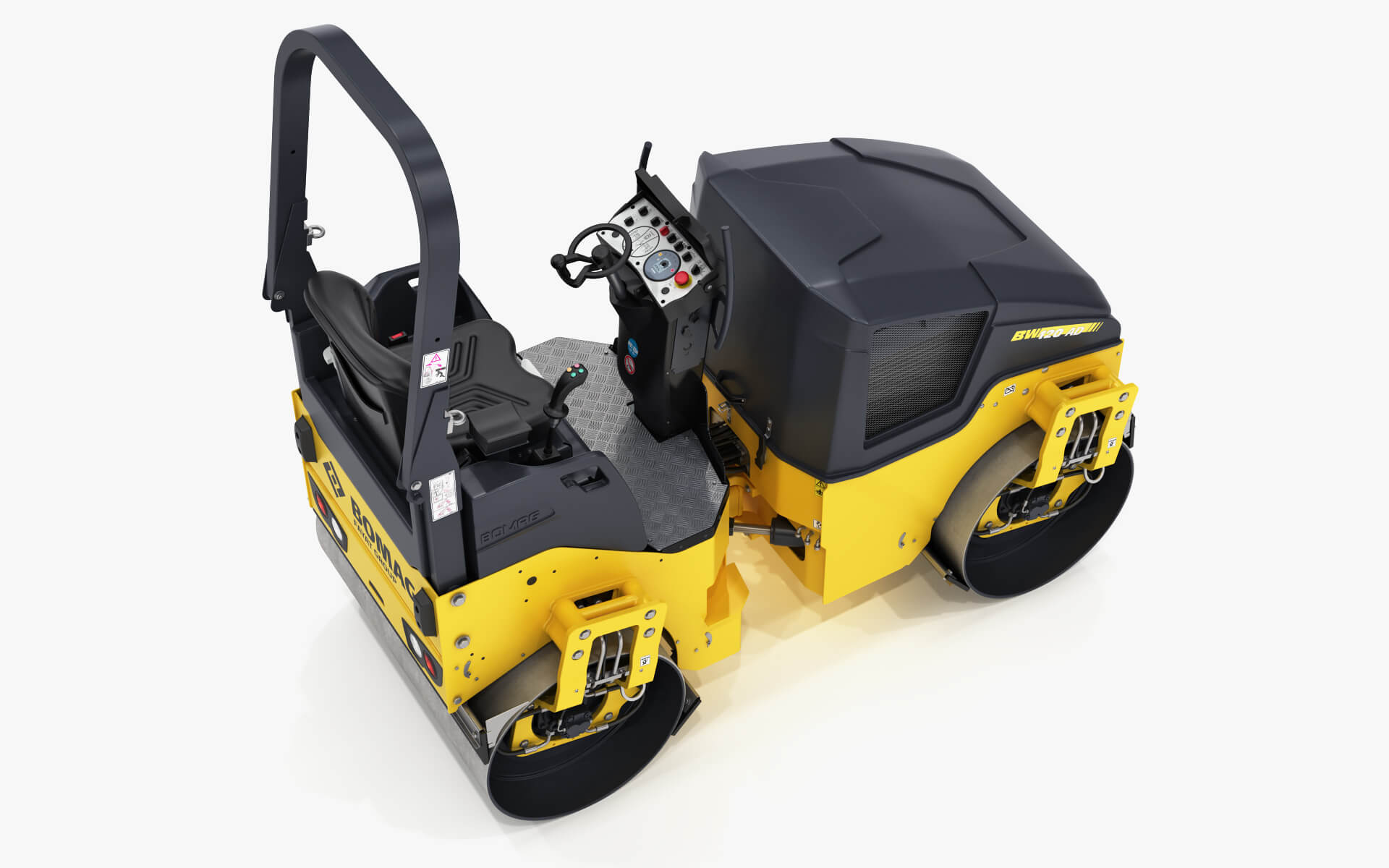 Bomag Bw 120 AD5 Asphalt Roller - 3D Model by modelspro