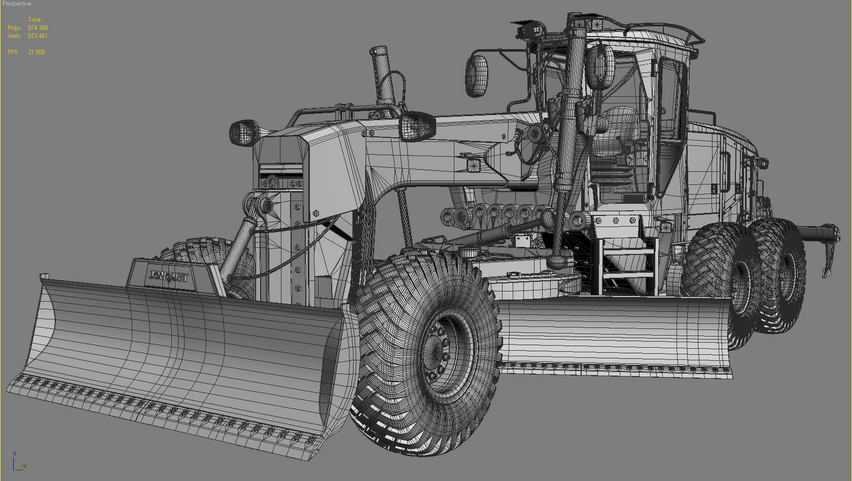 Cat 120M Motor Grader - 3D Model by modelspro