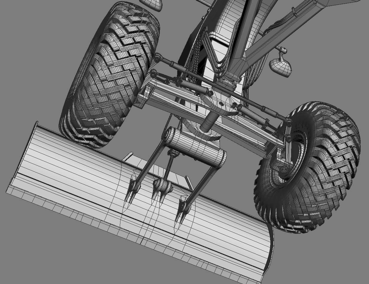 Cat 120M Motor Grader - 3D Model by modelspro
