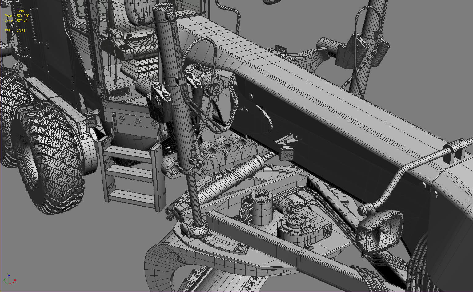 Cat 120M Motor Grader - 3D Model by modelspro