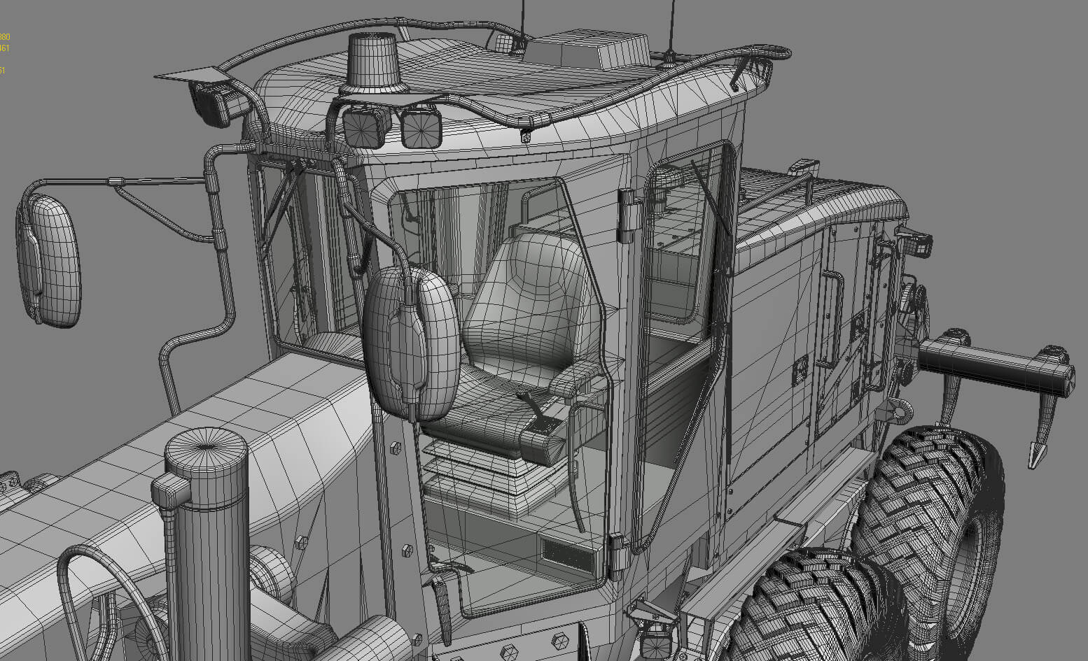 Cat 120M Motor Grader - 3D Model by modelspro