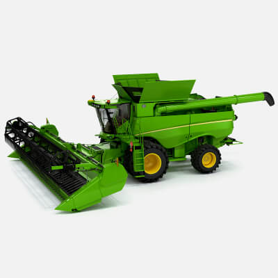Combine Harvester John Deere S680 - 3D Model by modelspro