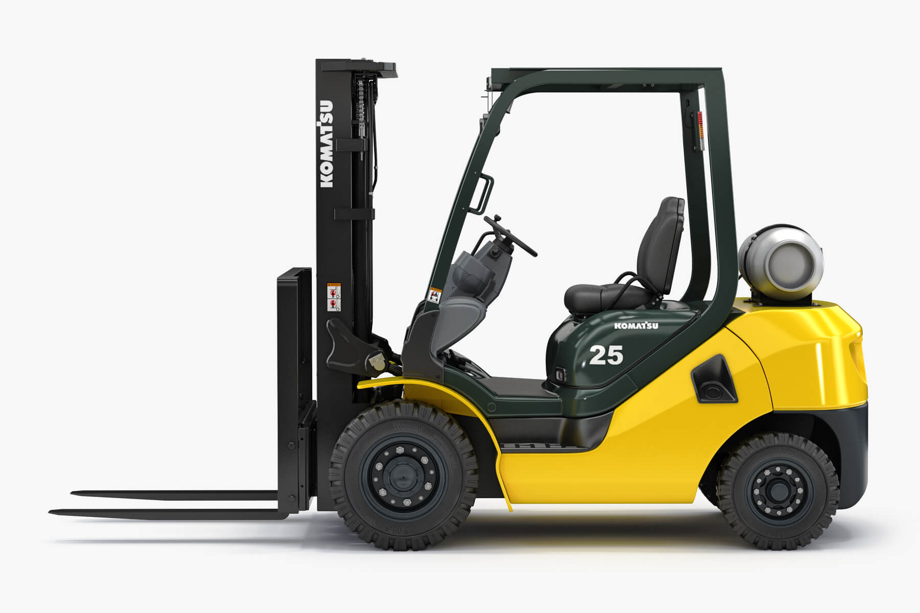 Forklift Komatsu BX50 Rigged - 3D Model by modelspro