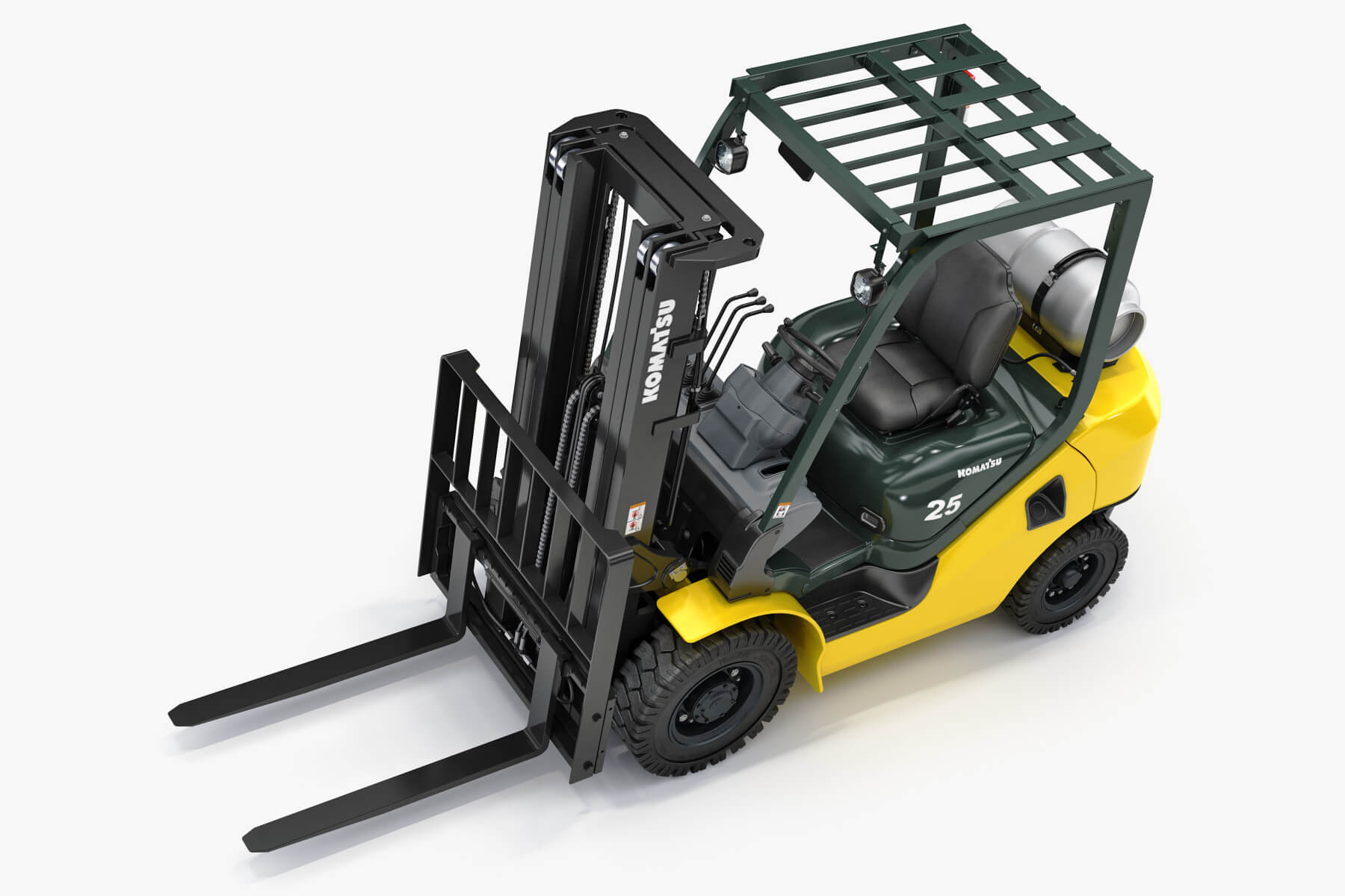 Forklift Komatsu BX50 Rigged - 3D Model by modelspro