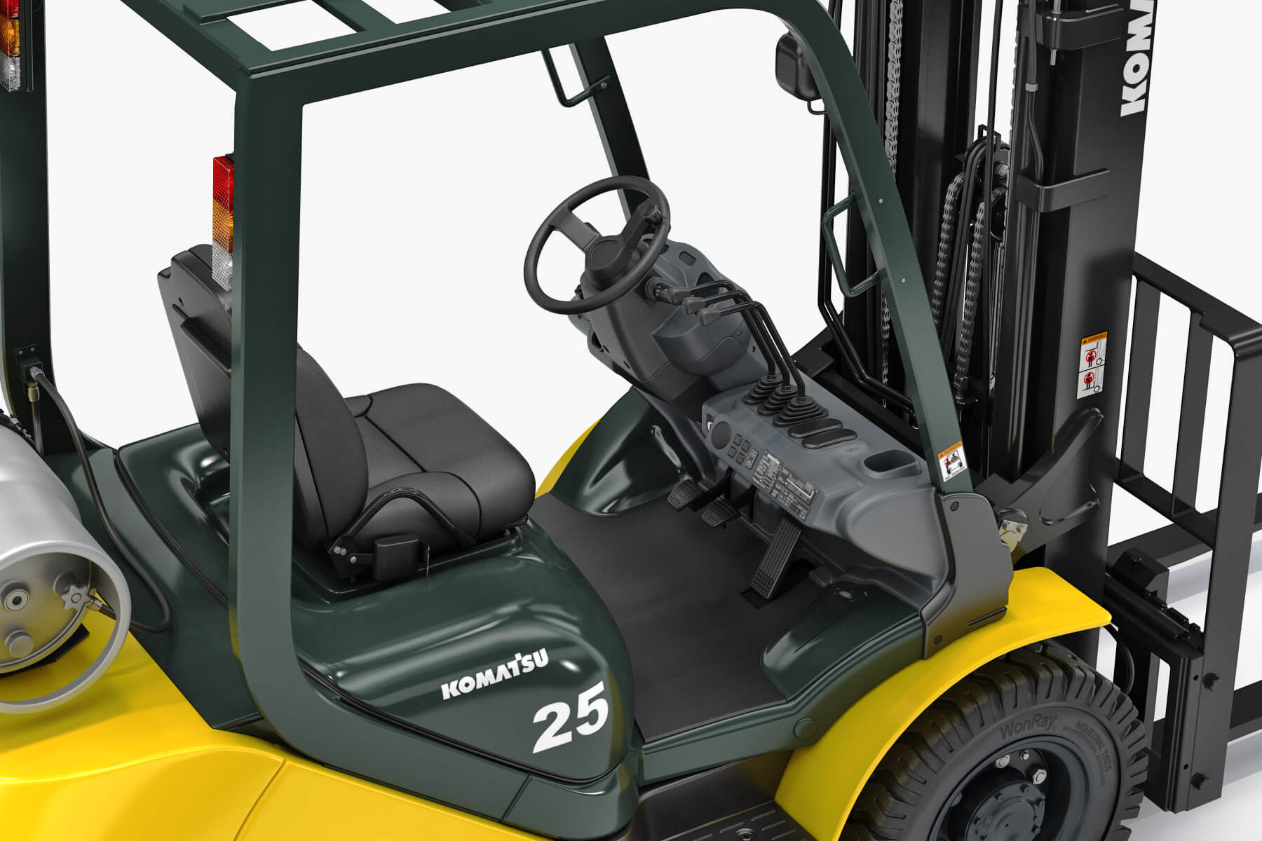 Forklift Komatsu BX50 Rigged - 3D Model by modelspro