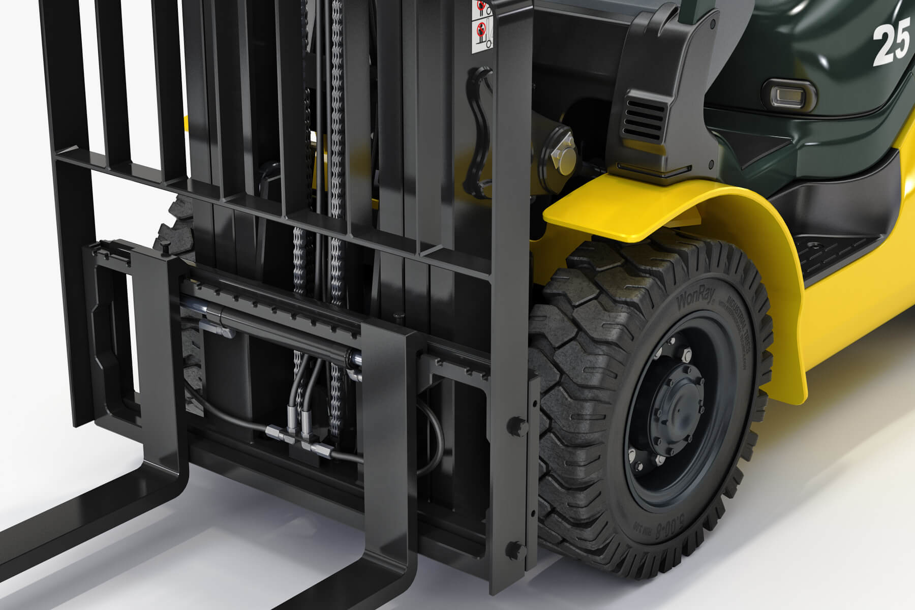 Forklift Komatsu BX50 Rigged - 3D Model by modelspro