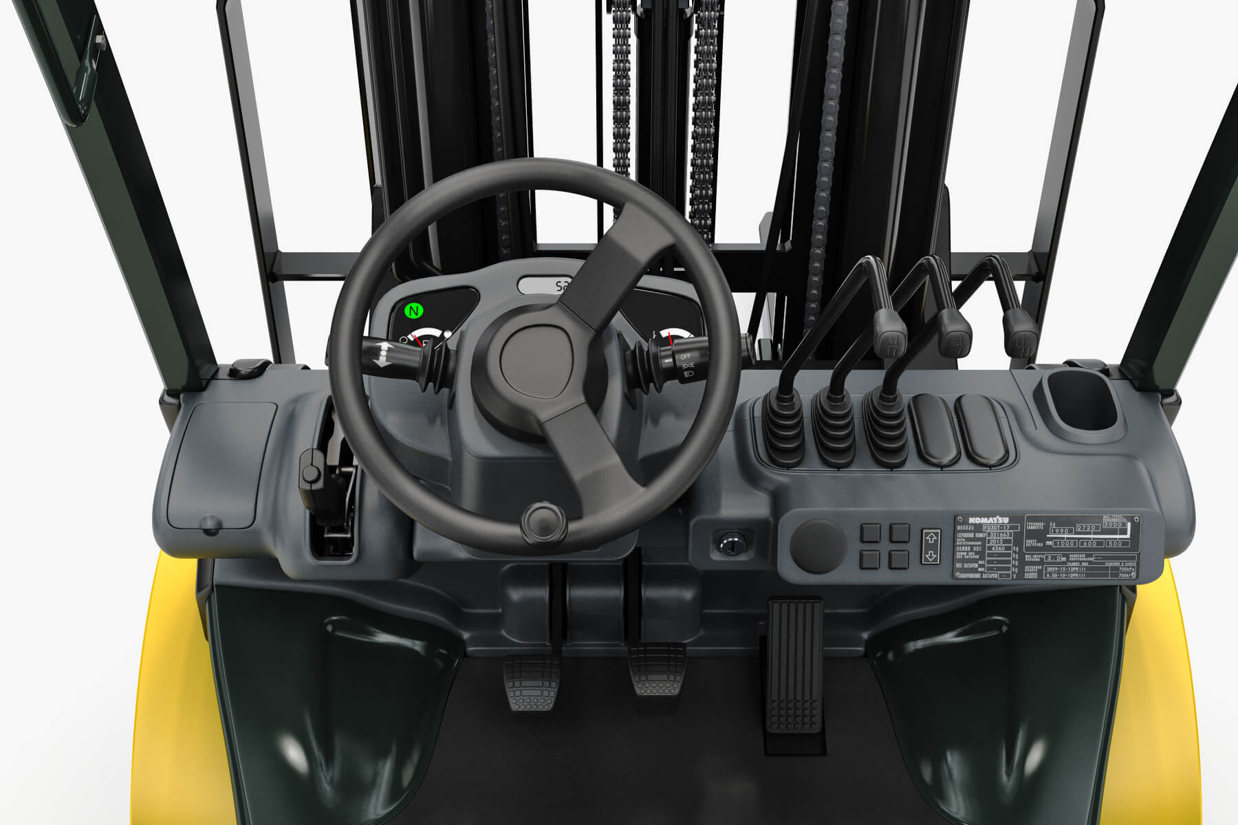 Forklift Komatsu BX50 Rigged - 3D Model by modelspro