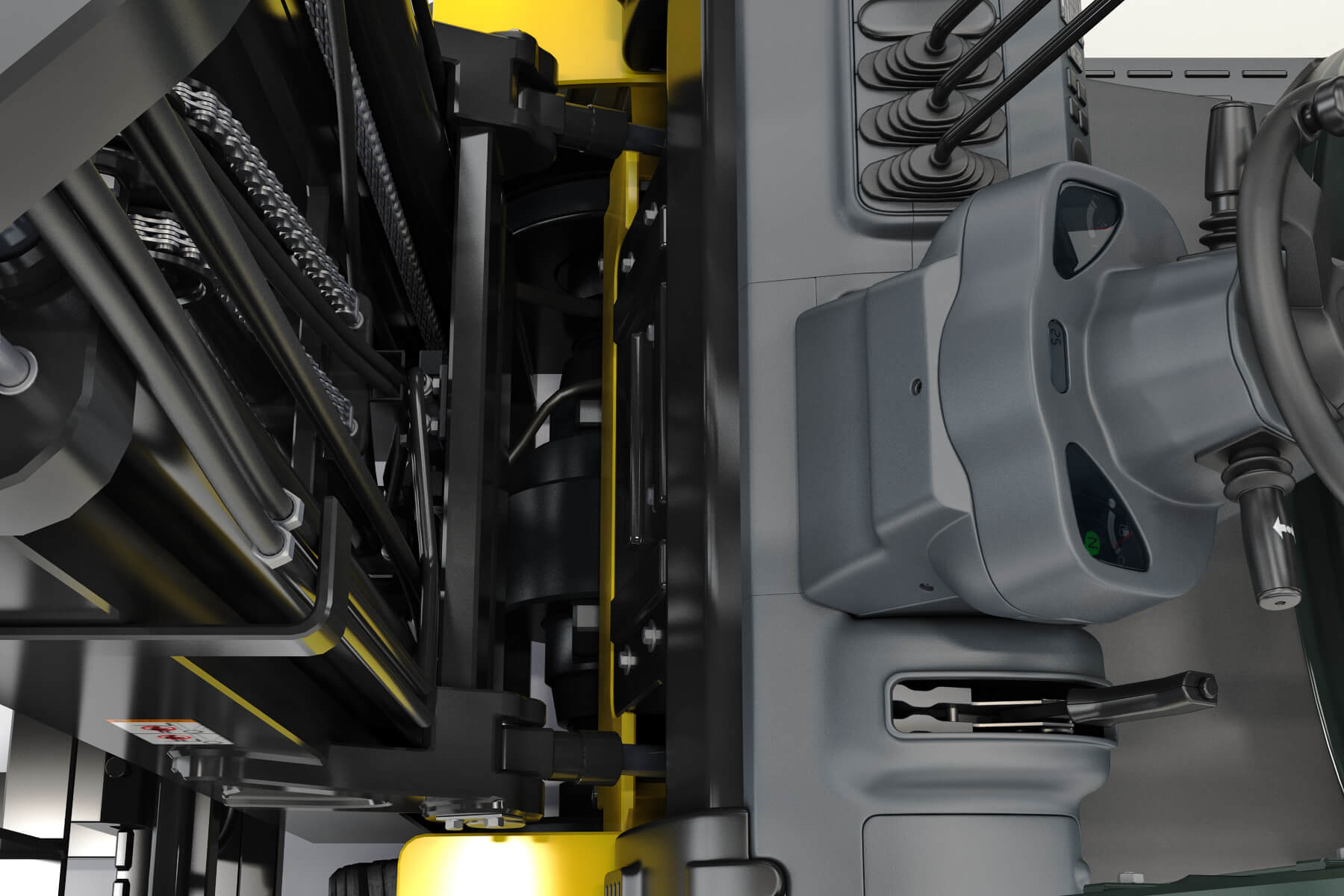 Forklift Komatsu BX50 Rigged - 3D Model by modelspro