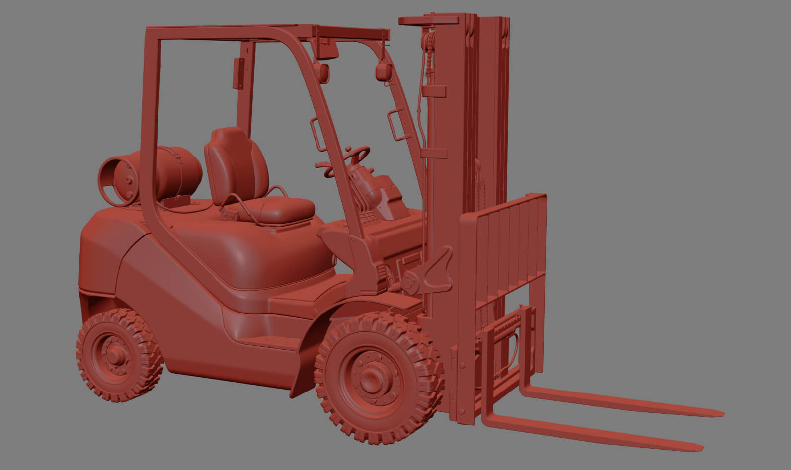 Forklift Komatsu BX50 Rigged - 3D Model by modelspro