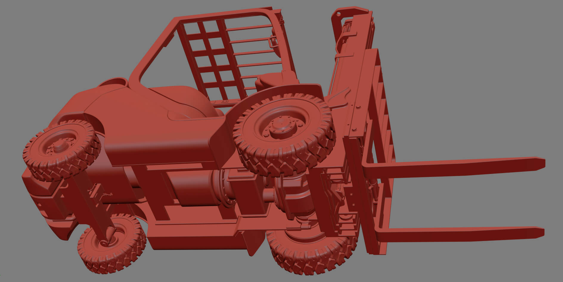 Forklift Komatsu BX50 Rigged - 3D Model by modelspro
