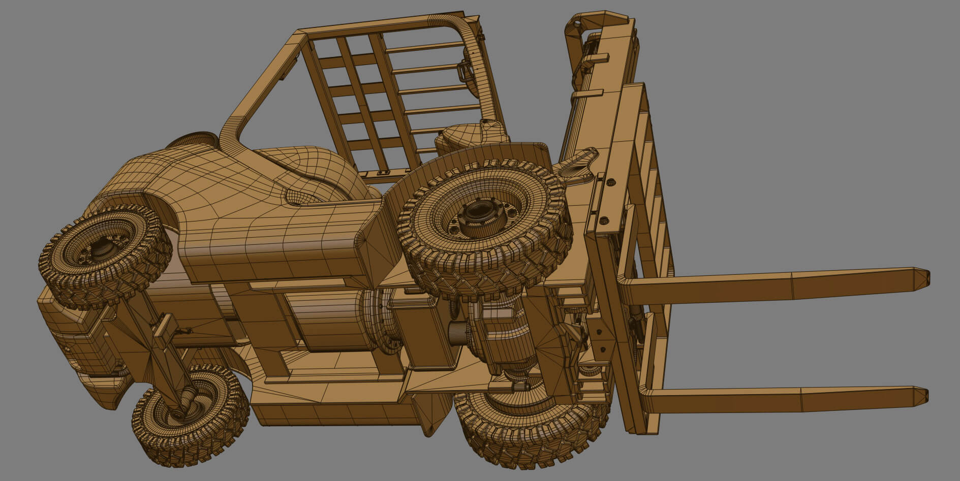 Forklift Komatsu BX50 Rigged - 3D Model by modelspro
