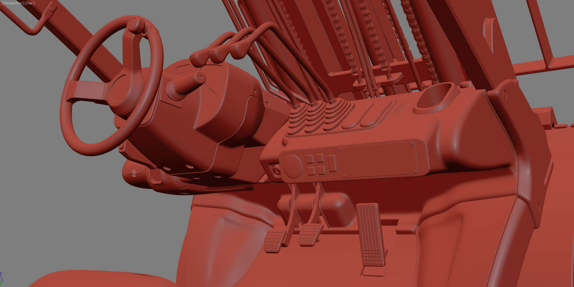 Forklift Komatsu BX50 Rigged - 3D Model by modelspro