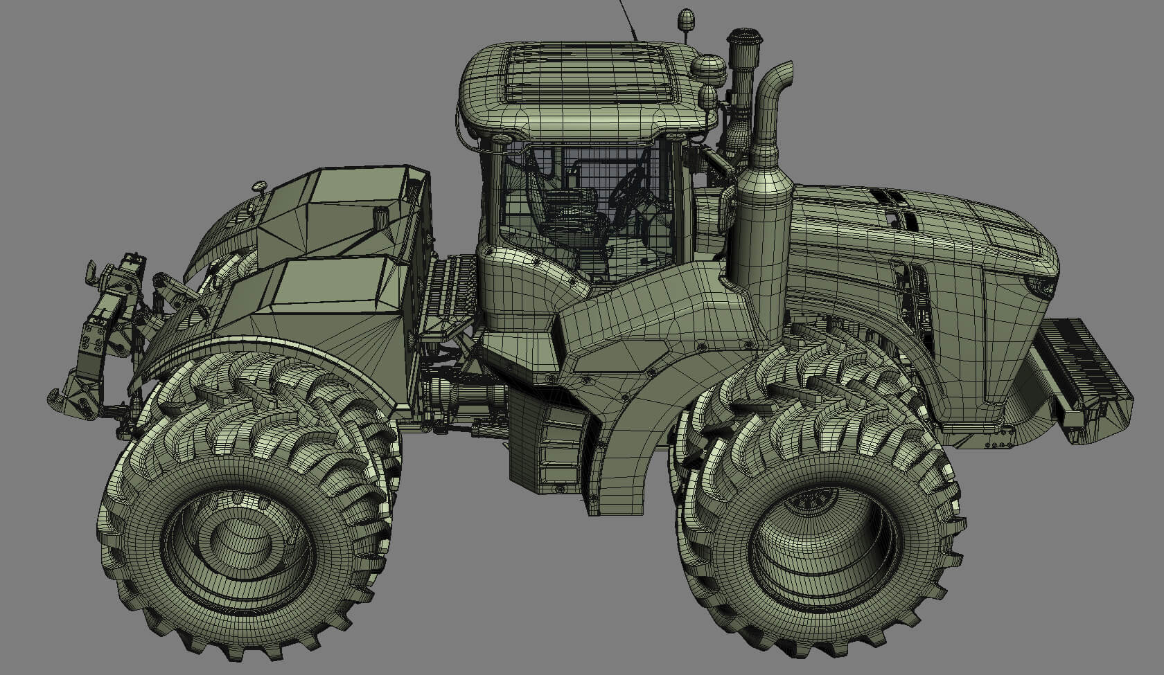 John Deere 9620R Wheeled Power Tractor - 3D Model by modelspro