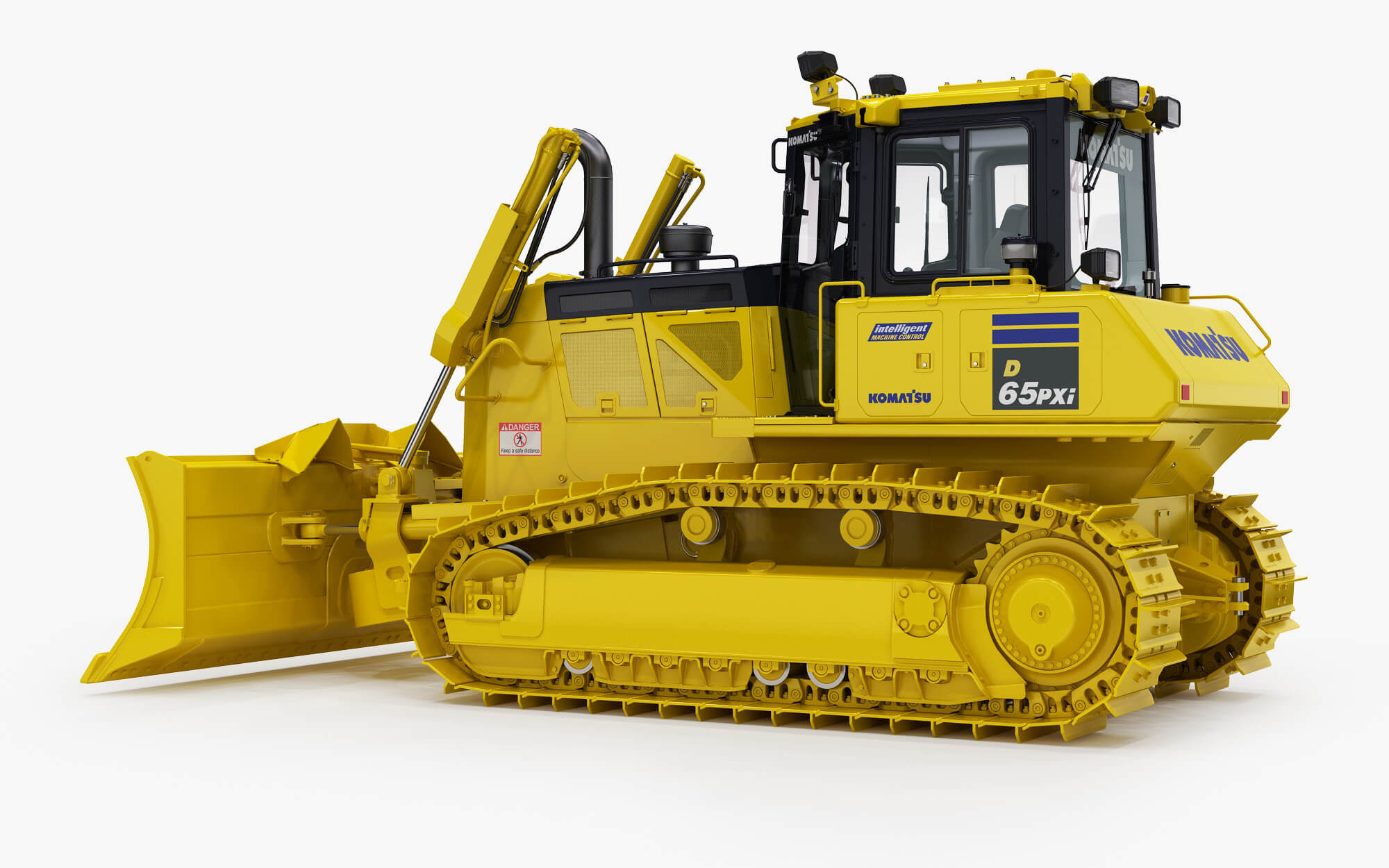 Komatsu D65Pxi-18 Crawler Dozer 3D Model by modelspro