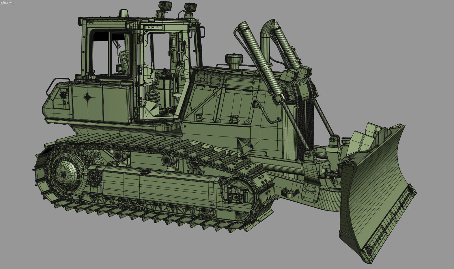 Komatsu D65Pxi-18 Crawler Dozer 3D Model by modelspro