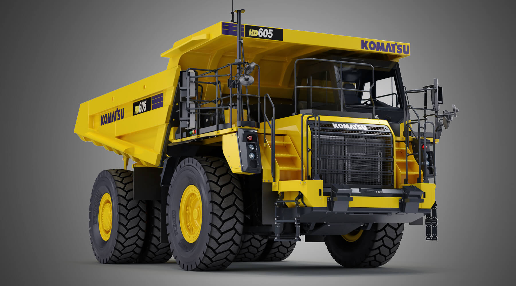 Komatsu HD605-8 Rigid Dump Truck 3D Model by modelspro