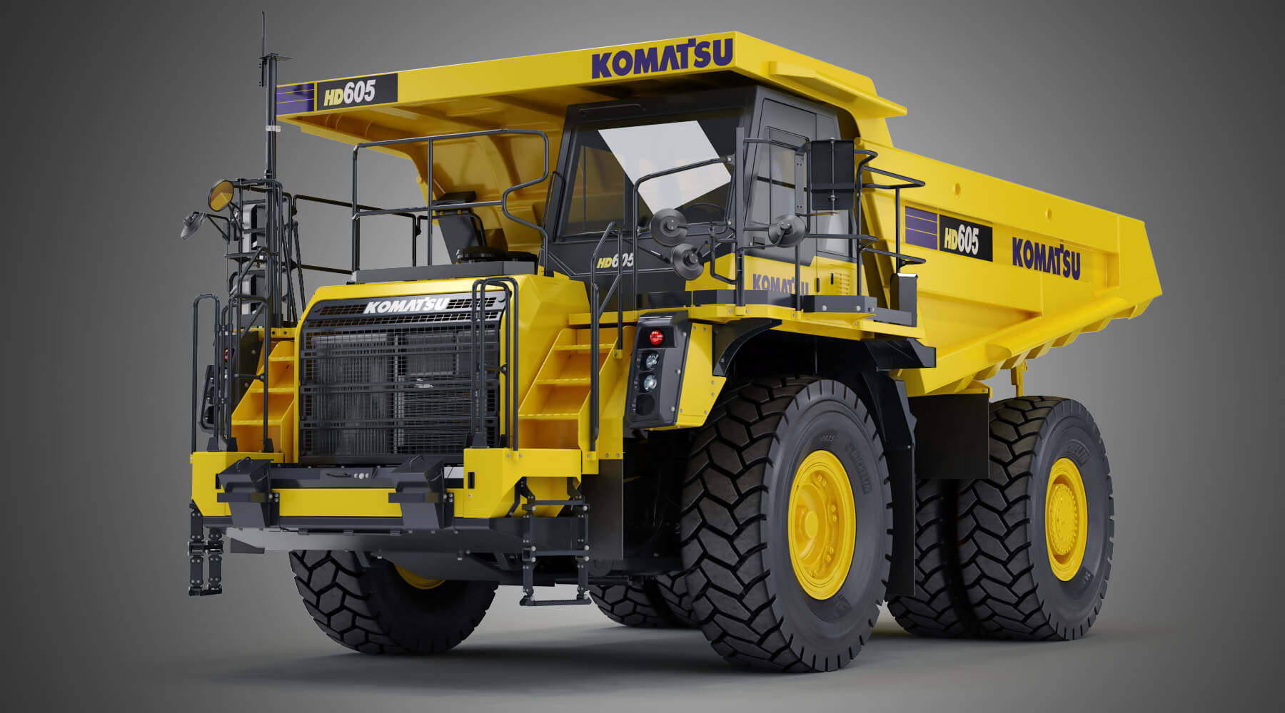 Komatsu HD605-8 Rigid Dump Truck 3D Model by modelspro