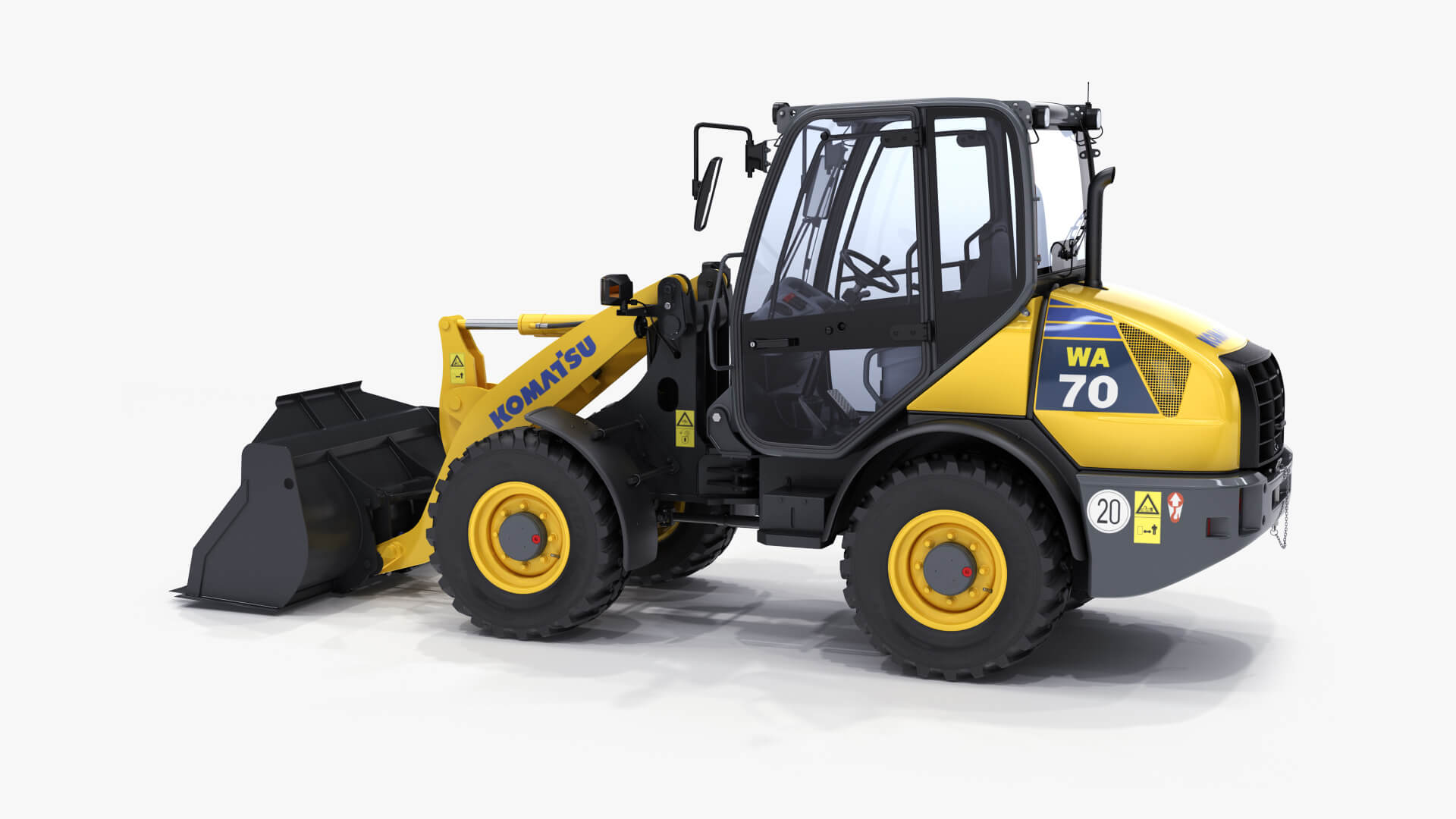 Komatsu WA70-7 Wheel Loader 3D Model by modelspro