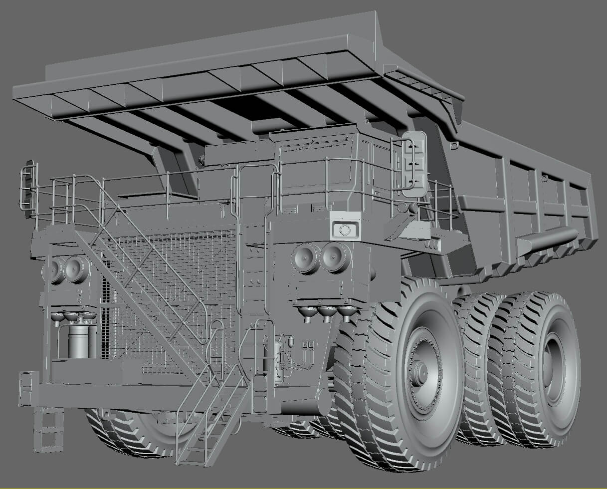 Mining Dump Truck Komatsu 830E-AC 3D Model by modelspro