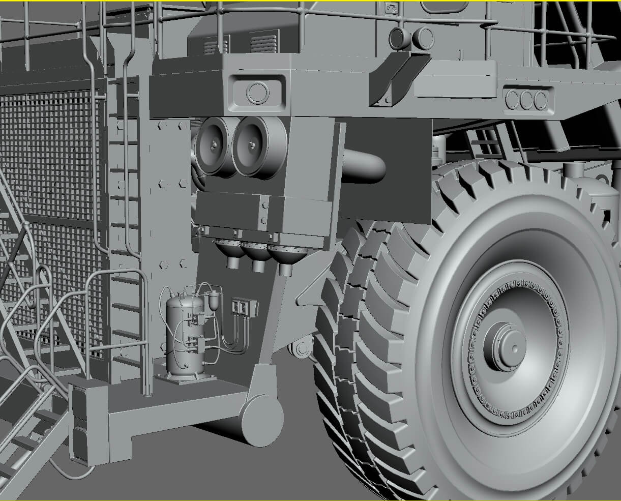 Mining Dump Truck Komatsu 830E-AC 3D Model by modelspro