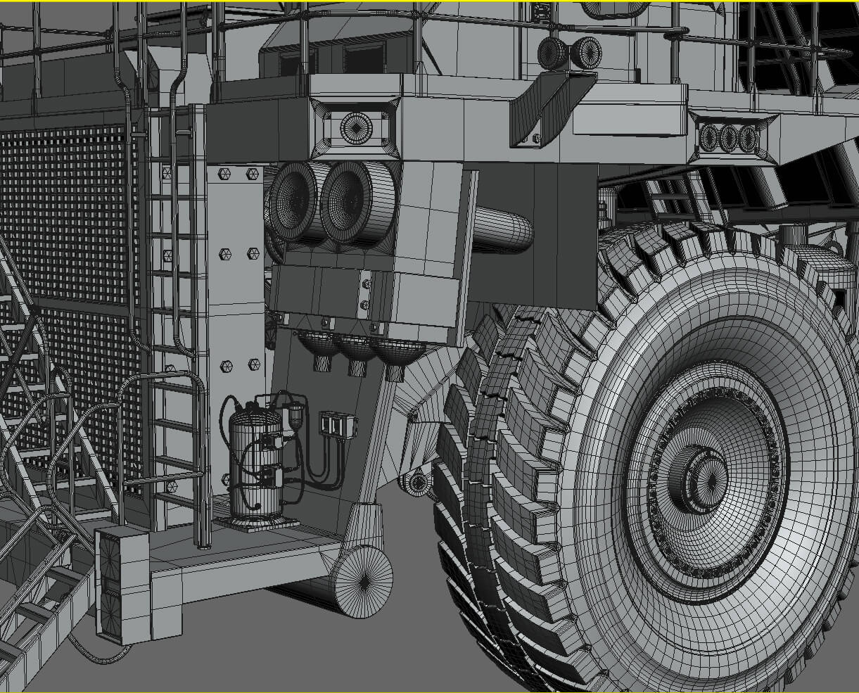 Mining Dump Truck Komatsu 830E-AC 3D Model by modelspro