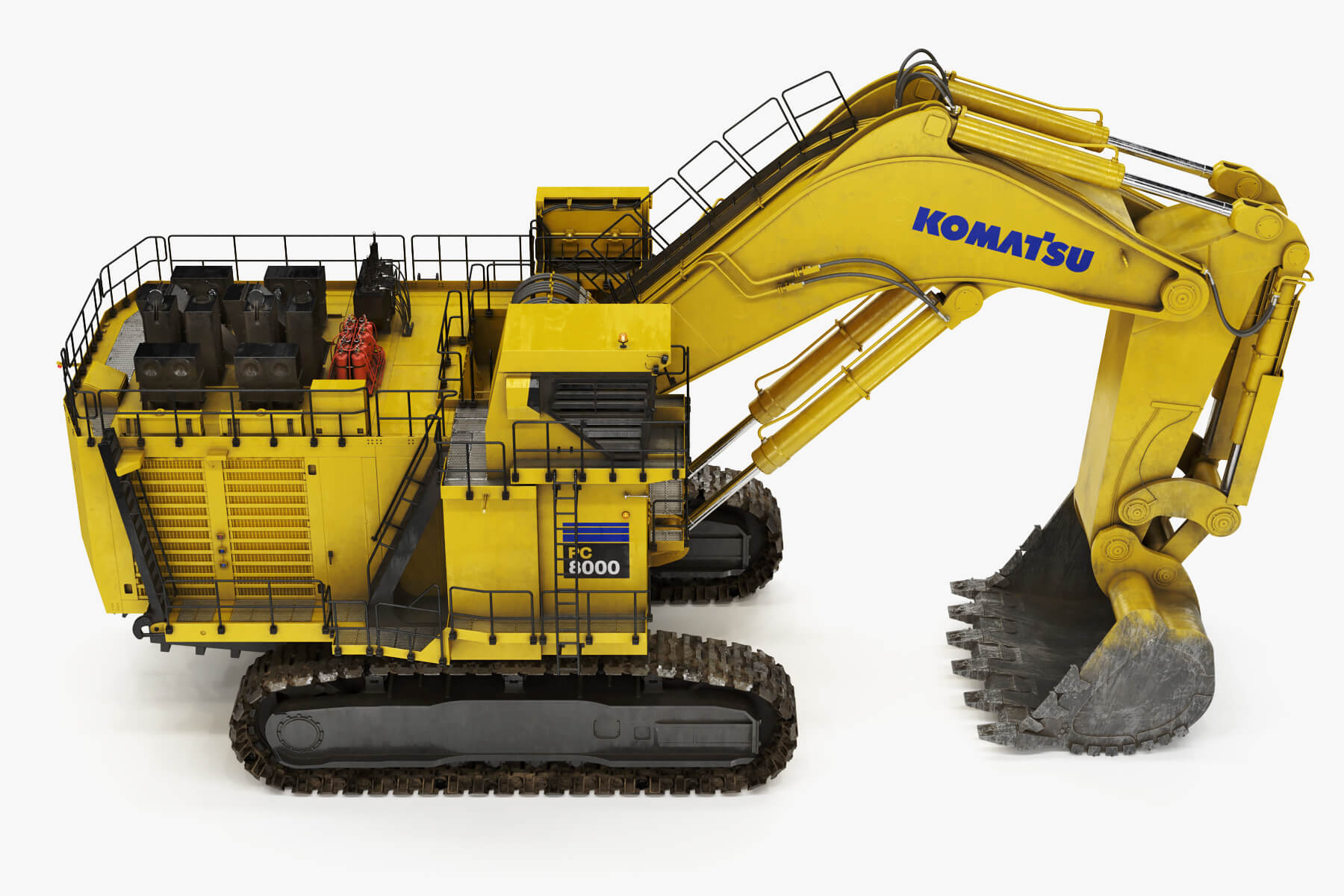 Mining Excavator Komatsu Pc8000-6 Backhoe 3D Model by modelspro