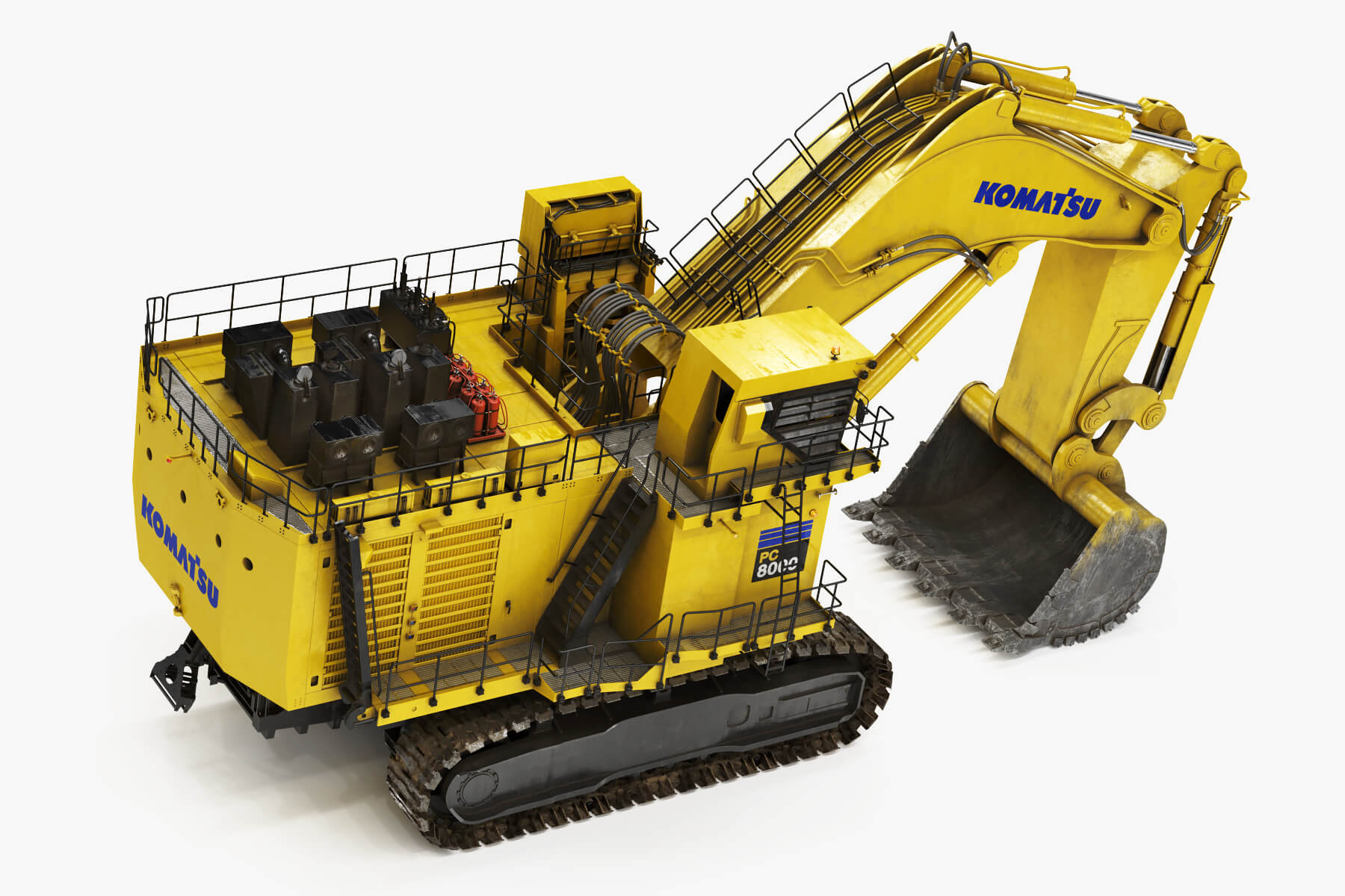 Mining Excavator Komatsu Pc8000-6 Backhoe 3D Model by modelspro
