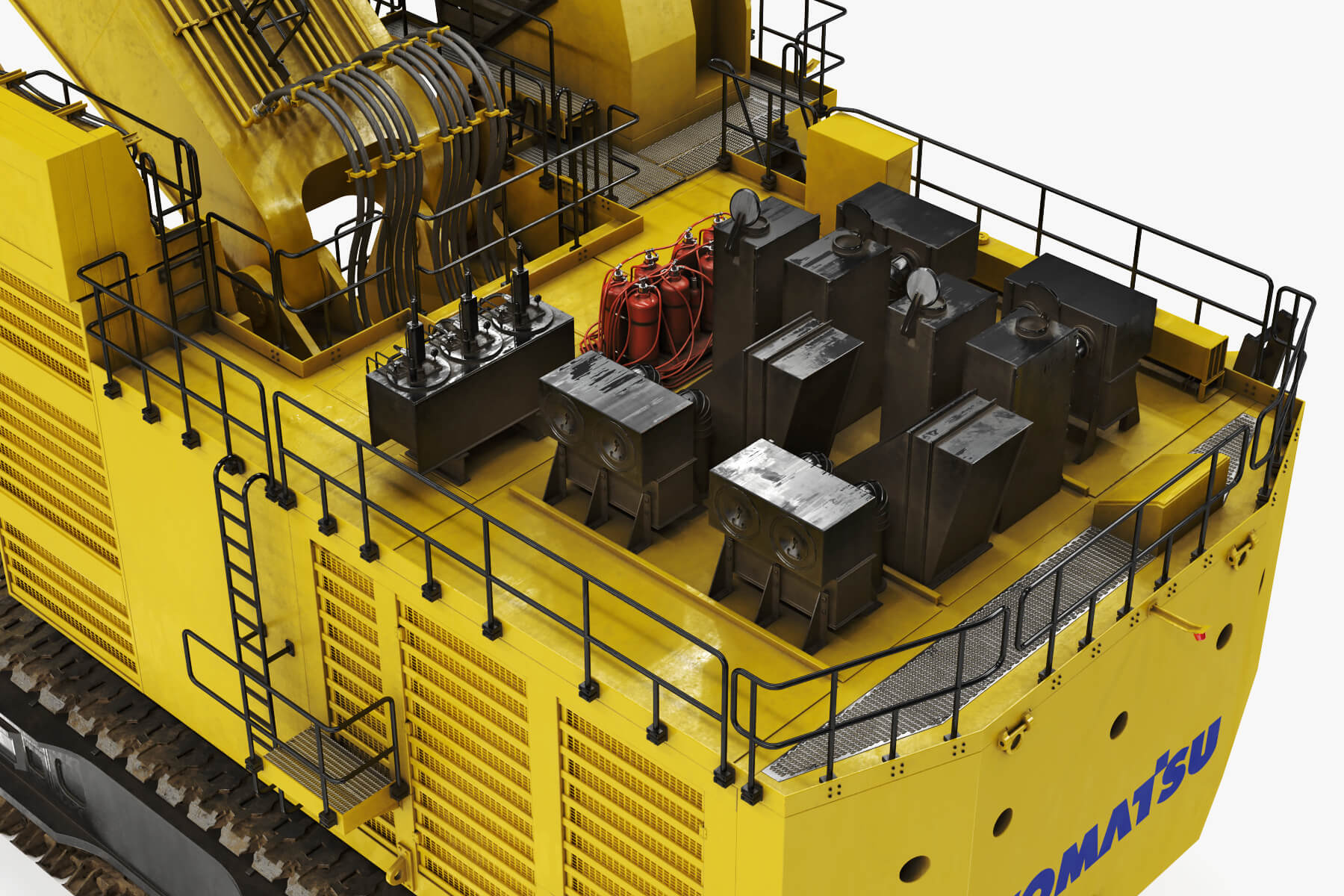 Mining Excavator Komatsu Pc8000-6 Backhoe 3D Model by modelspro