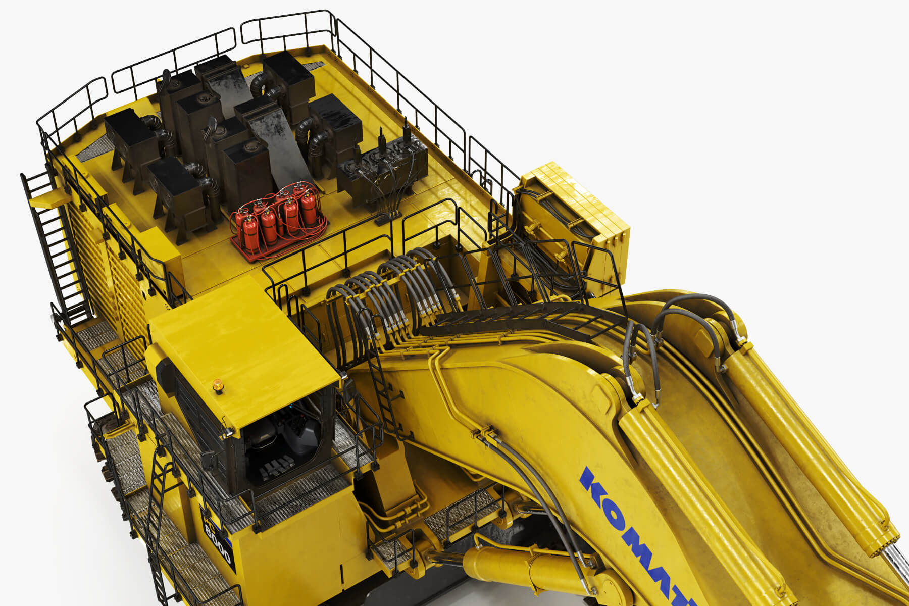 Mining Excavator Komatsu Pc8000-6 Backhoe 3D Model by modelspro